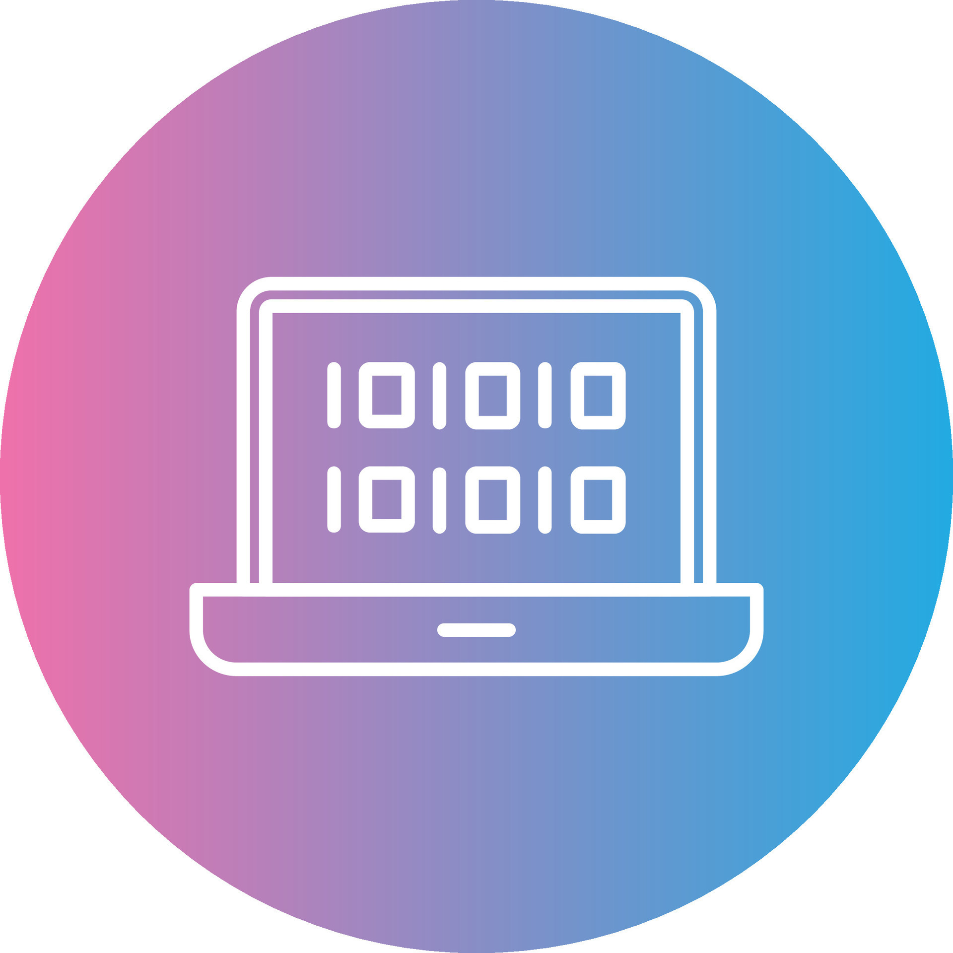 Binary Code Line Gradient Circle Icon 43473703 Vector Art at Vecteezy
