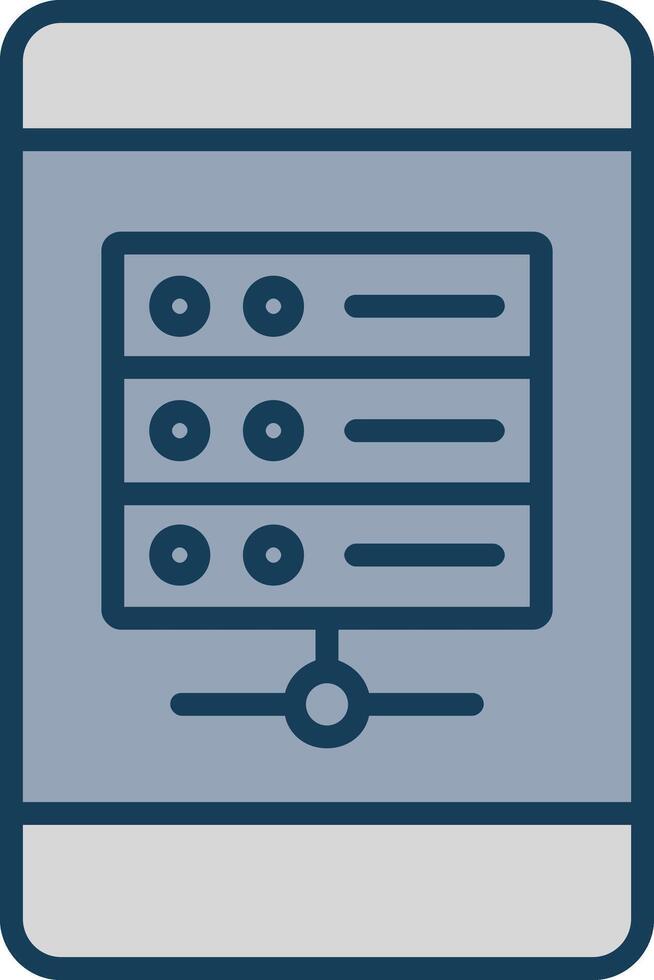 Mobile Database Line Filled Grey Icon 43475806 Vector Art at Vecteezy