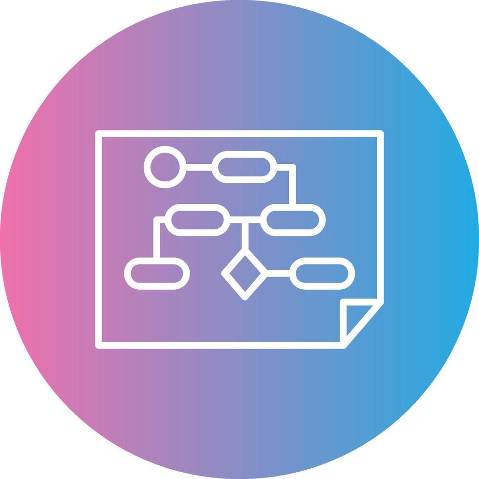 Work Flow Process Line Gradient Circle Icon 43476572 Vector Art at Vecteezy