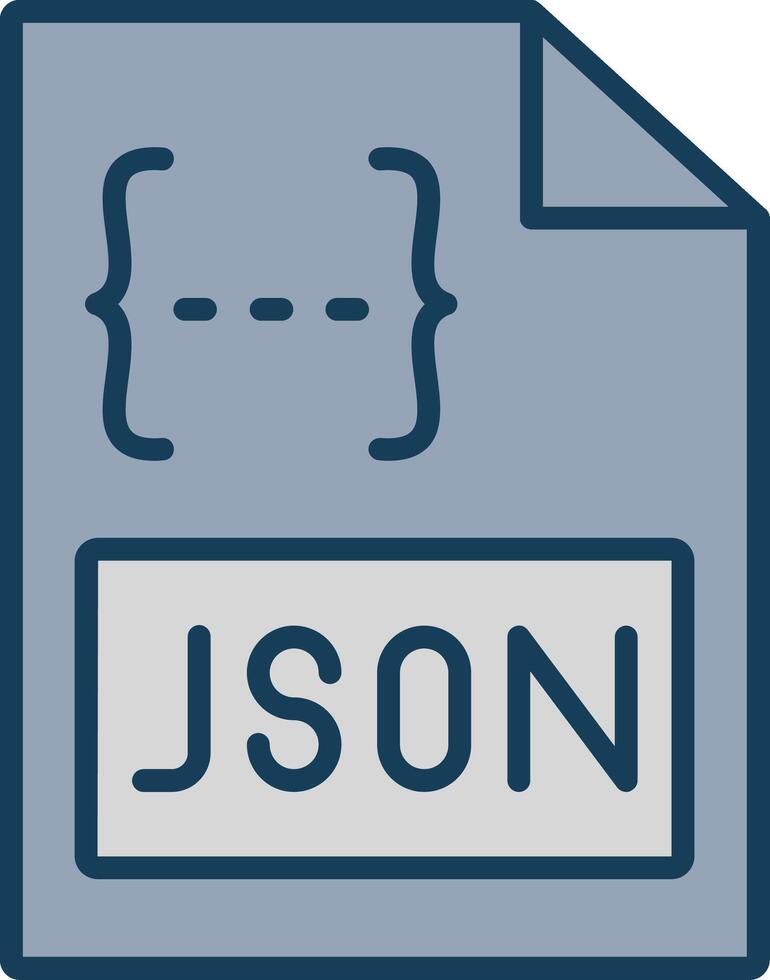 Json Line Filled Grey Icon 43481826 Vector Art at Vecteezy