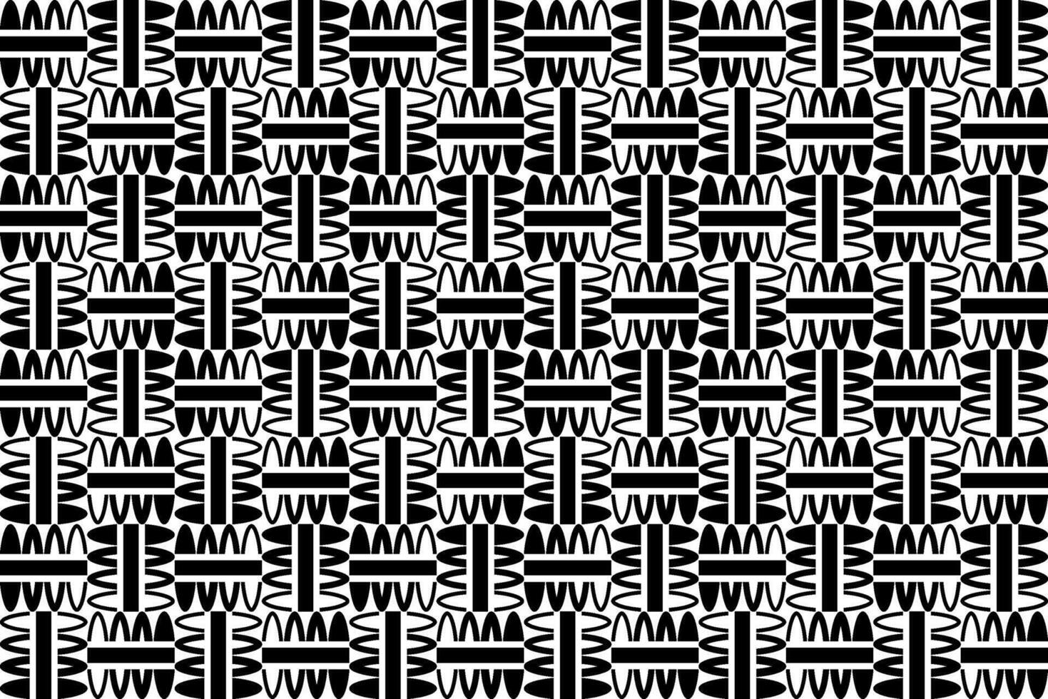 Abstract Seamless Repeating Pattern Black And White Seamless Geometric Textile Pattern