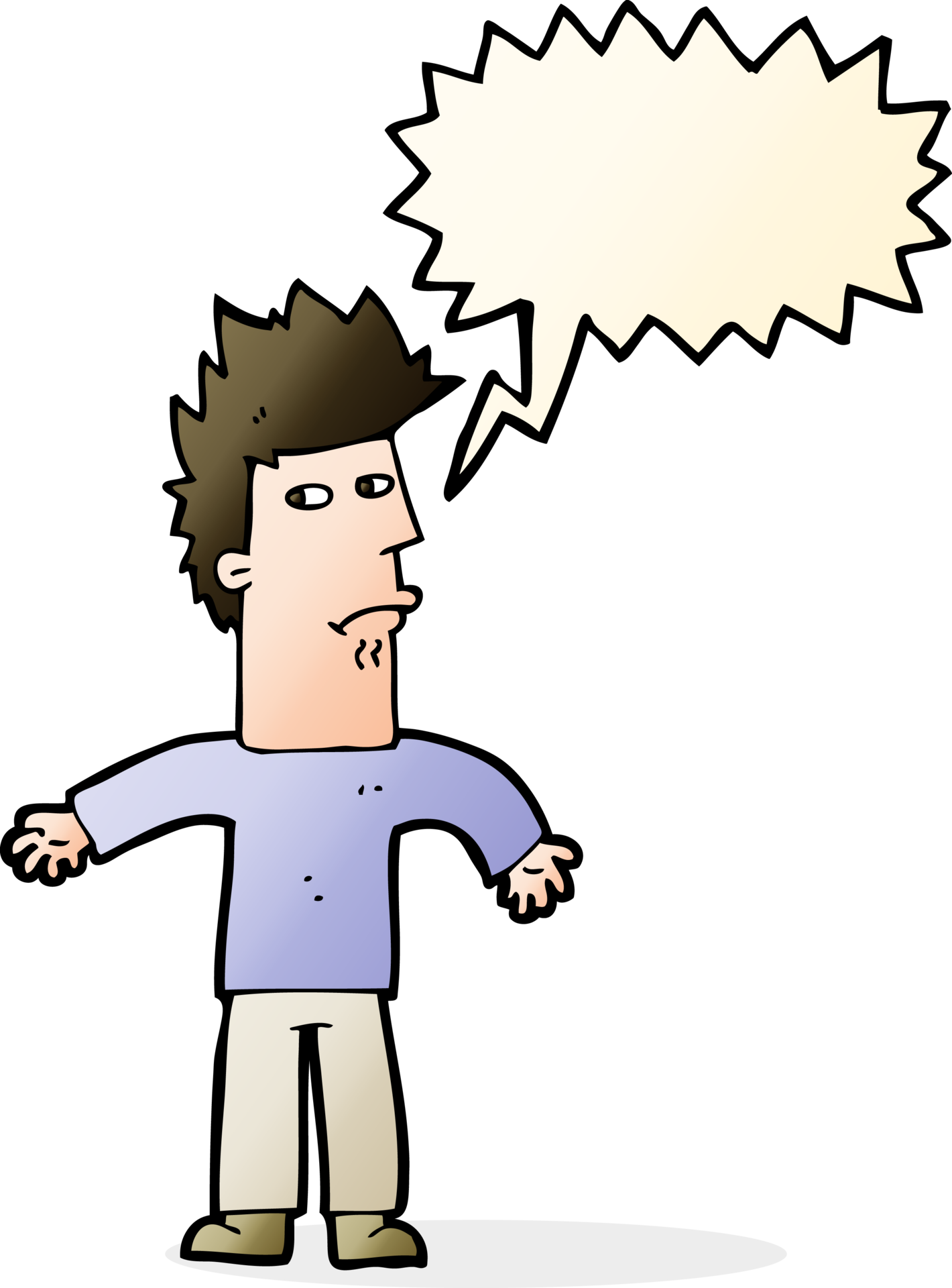 cartoon confused man with speech bubble 43488499 PNG cartoon confused man with speech bubble 43488499 PNG