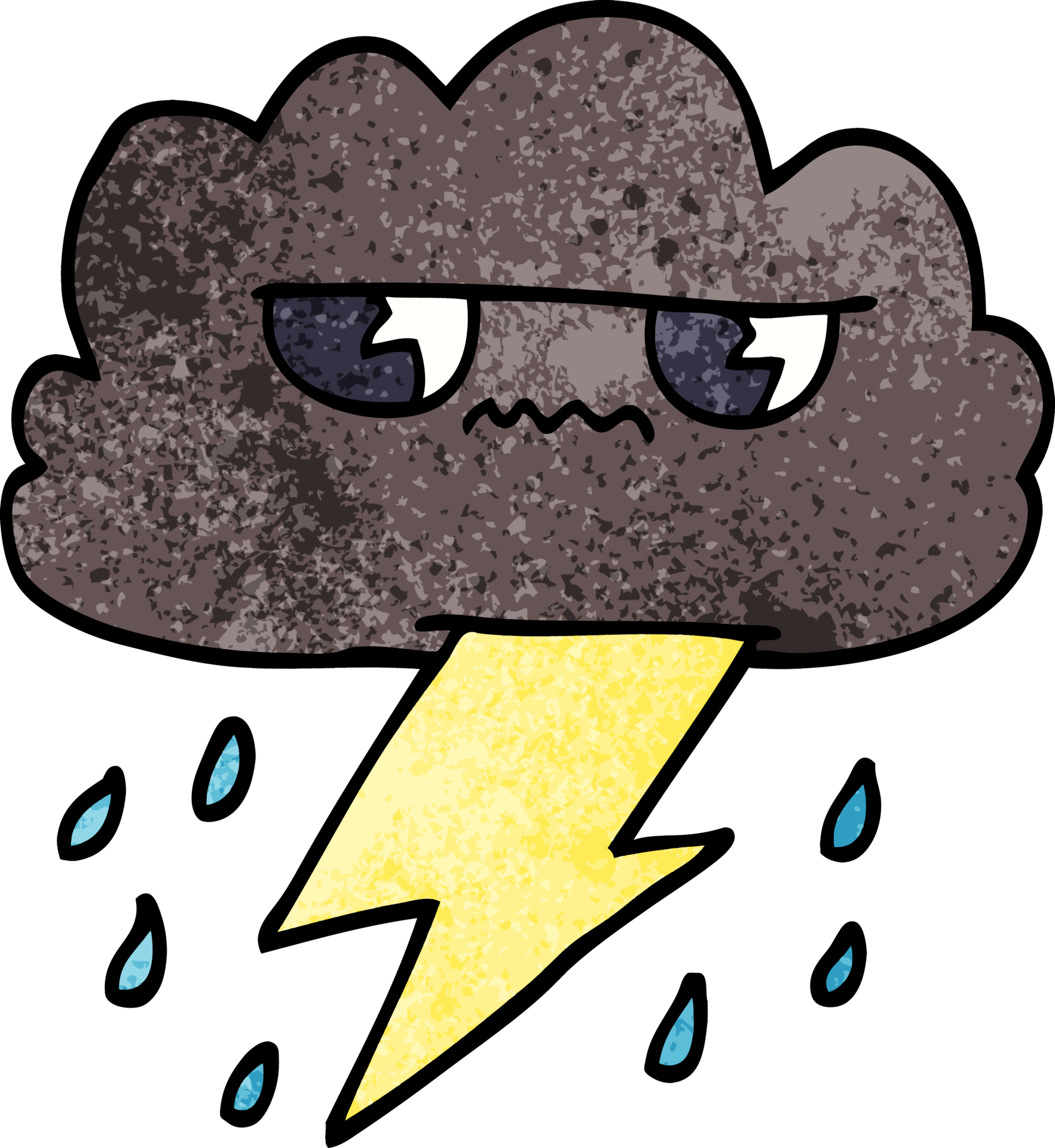 cartoon doodle thunder weather cloud 43490460 PNG