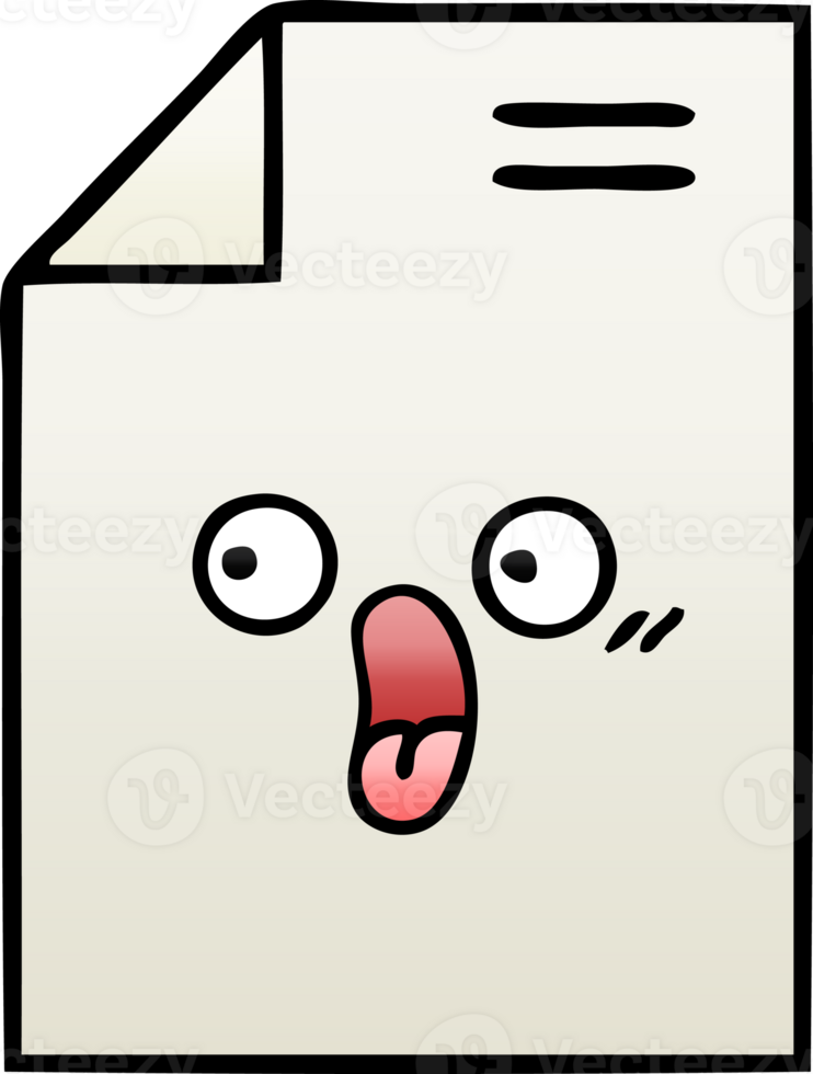 Gradient Shaded Cartoon Of A Sheet Of Paper 43492615 Png