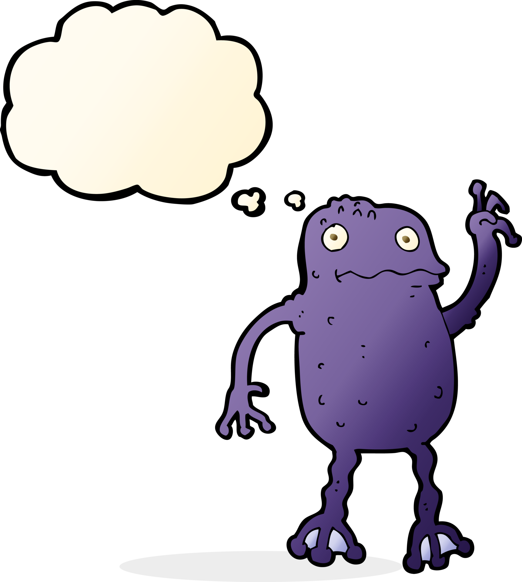 dessin animé grenouille vénéneuse avec bulle de pensée 43493012 PNG