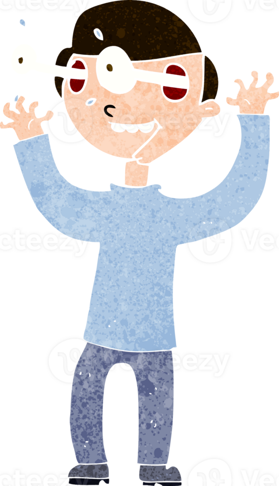 Cartoon Man With Popping Out Eyes 43495522 Png