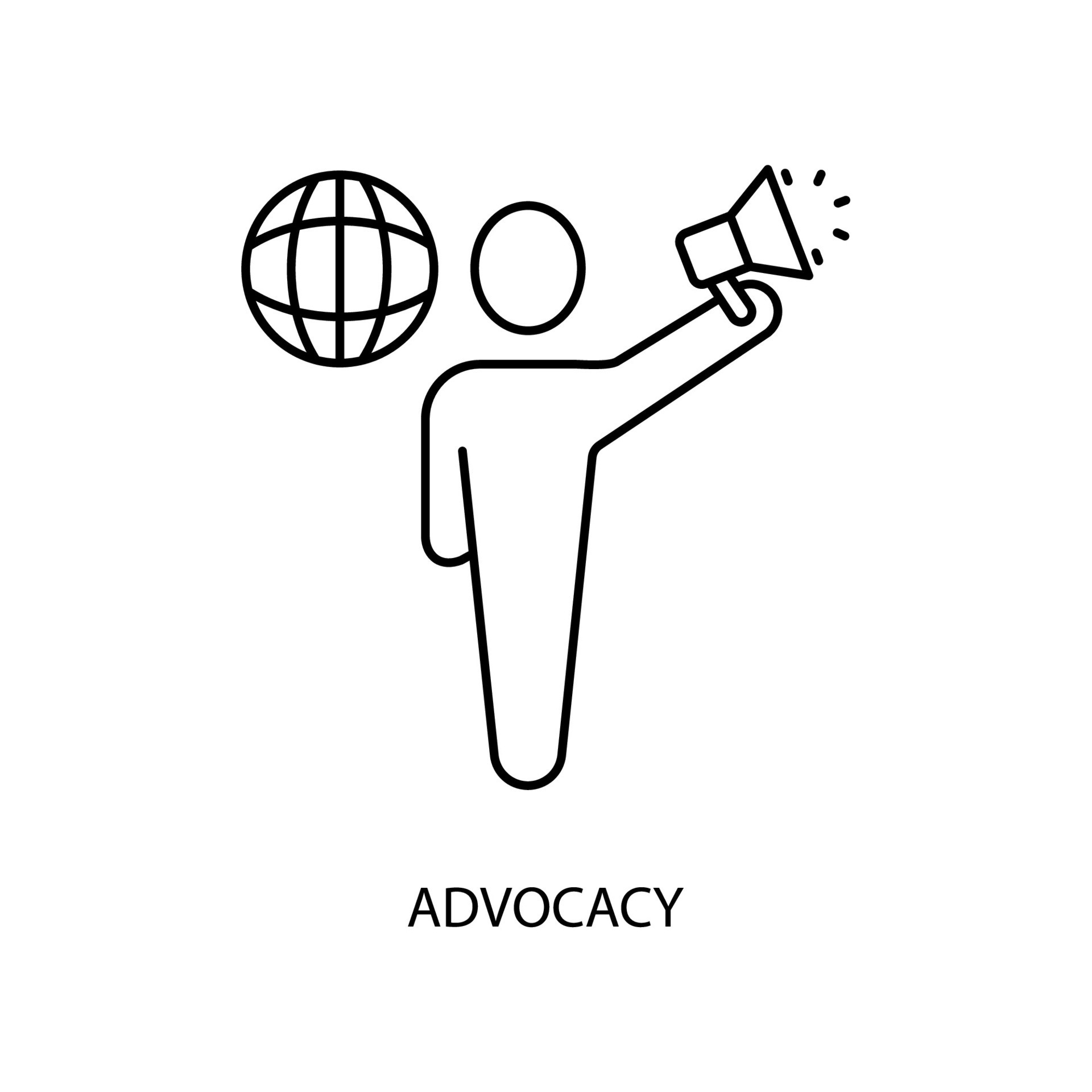 Advocacy Concept Line Icon Simple Element Illustration Advocacy Concept Outline Symbol Design