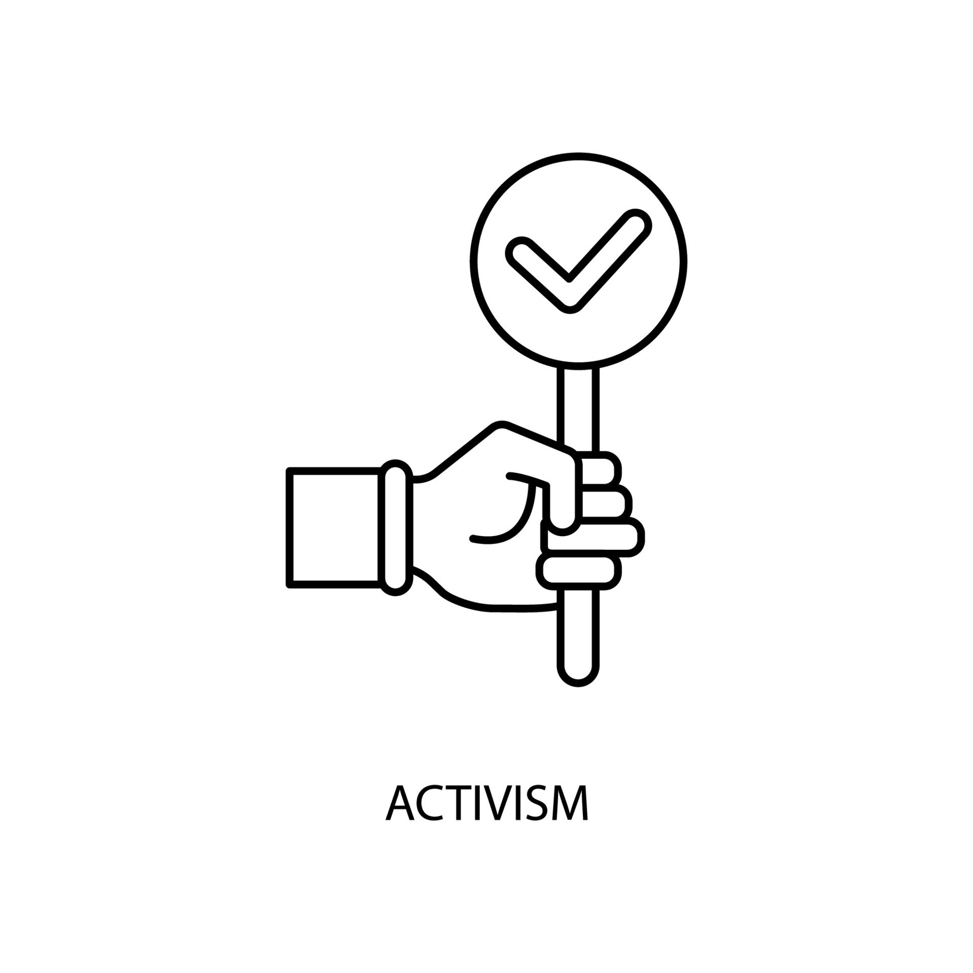 Activism Concept Line Icon Simple Element Illustration Activism