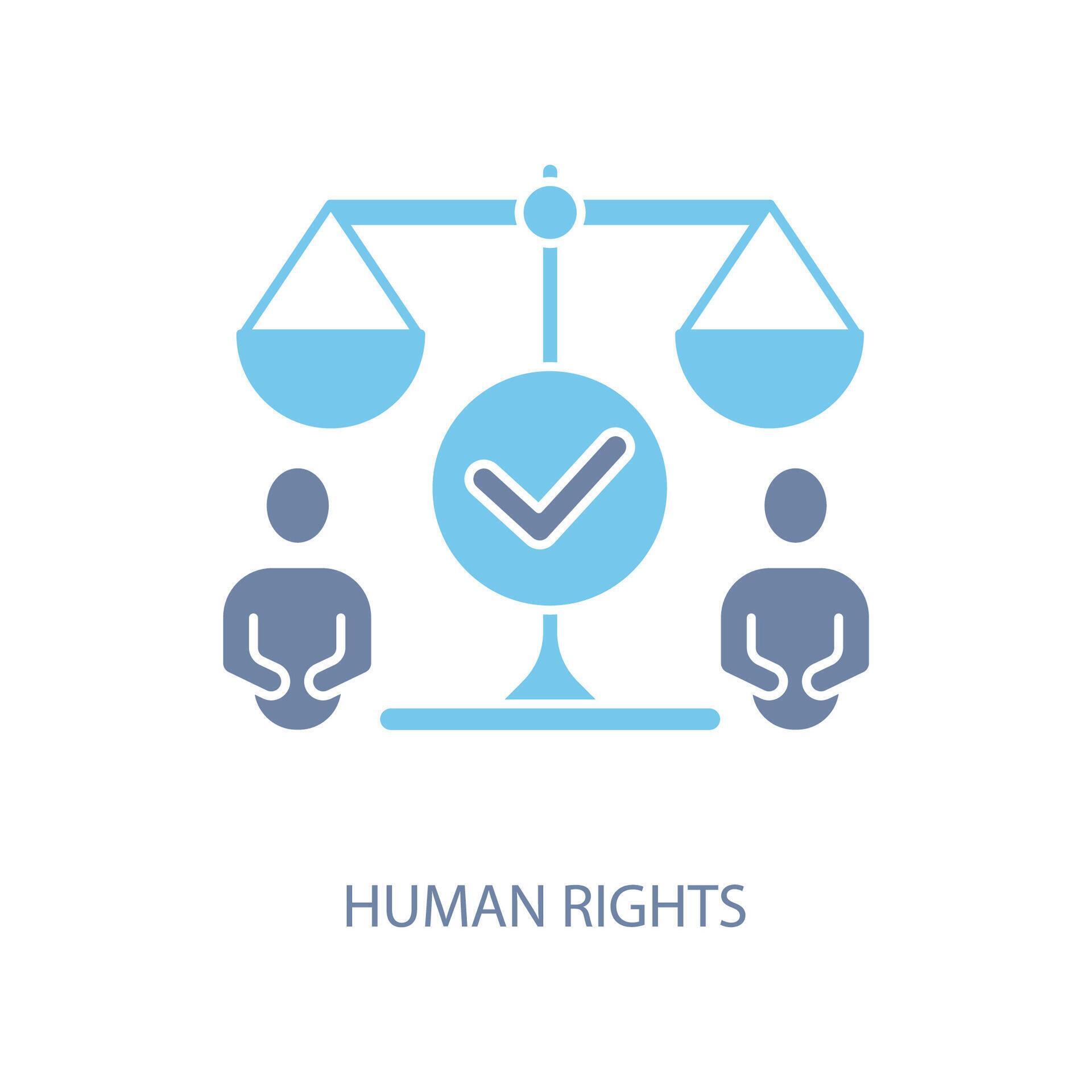 Human Rights Concept Line Icon Simple Element Illustration Human