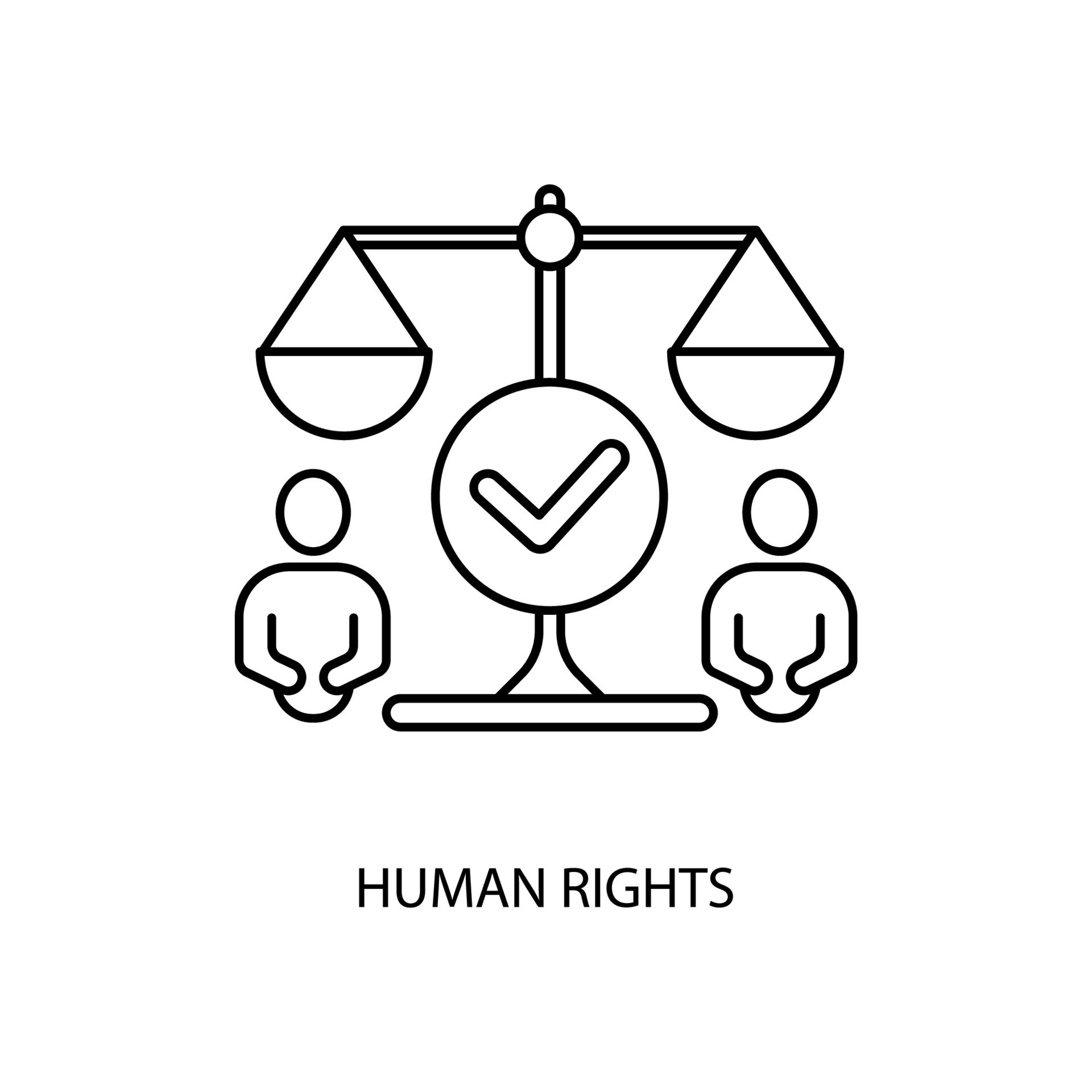 Human Rights Concept Line Icon Simple Element Illustration Human