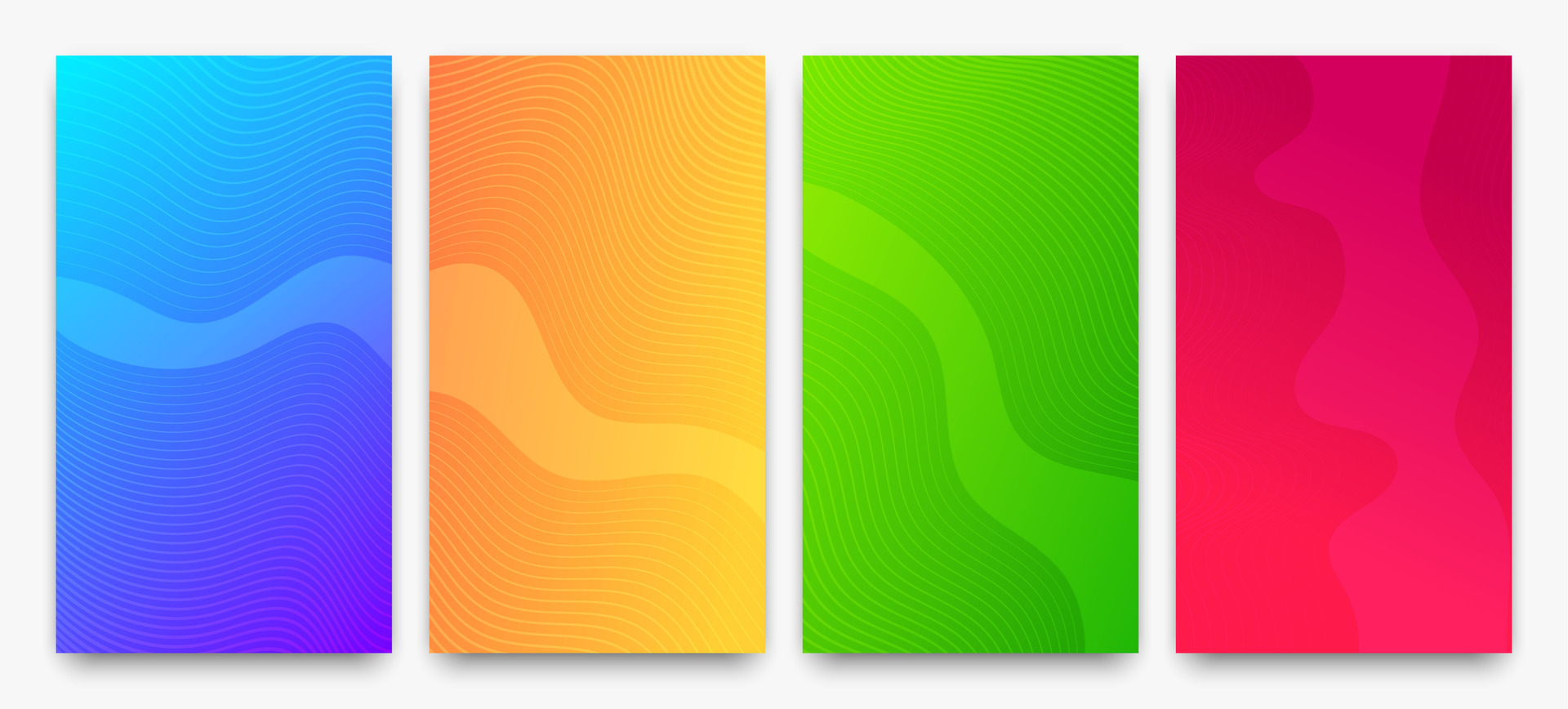 Modern Colorful Gradient Background With Wave Lines 43503490 Vector Art
