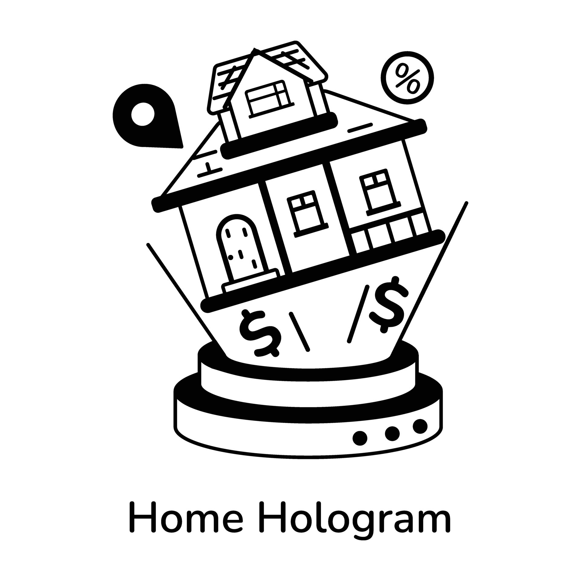 Trendy Home Hologram 43504147 Vector Art at Vecteezy