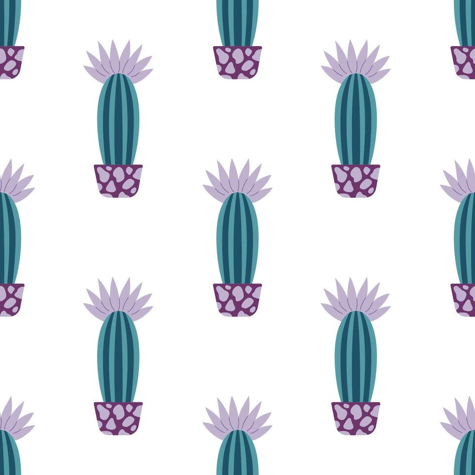 Cute cacti in boho style. Cactus seamless pattern. Trendy boho texture. Cacti fabric print ...