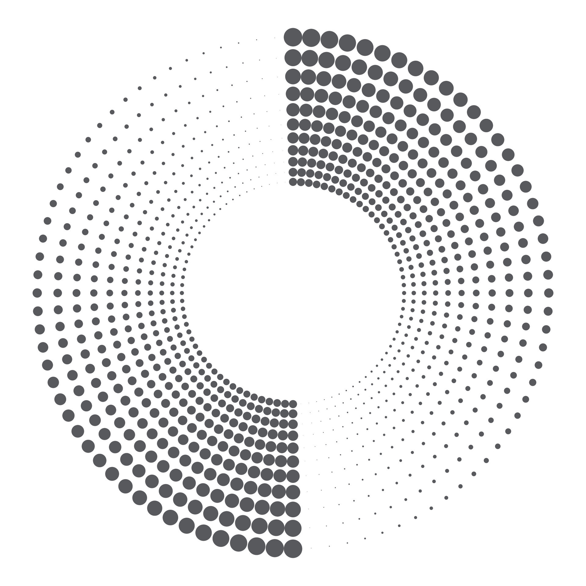 Halftone Circular Dotted Frame Round Dotted Frame Rotating Dotted