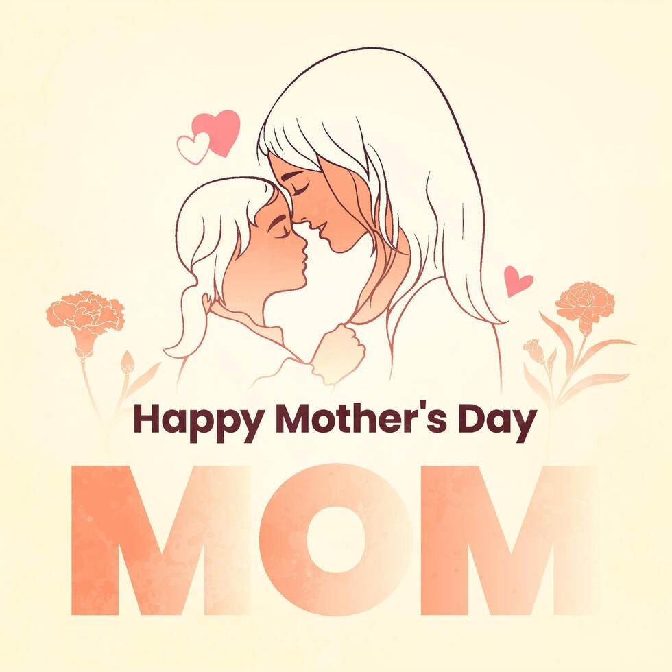 Elegant Mother's Day greeting design template 43507242 Vector Art at Vecteezy