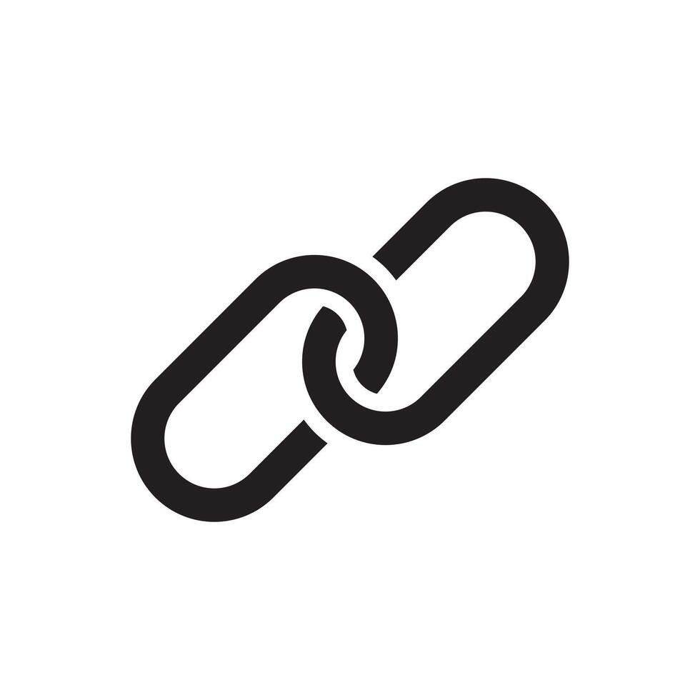 Chain link icon isolated on white background. Hyperlink sign symbol ...