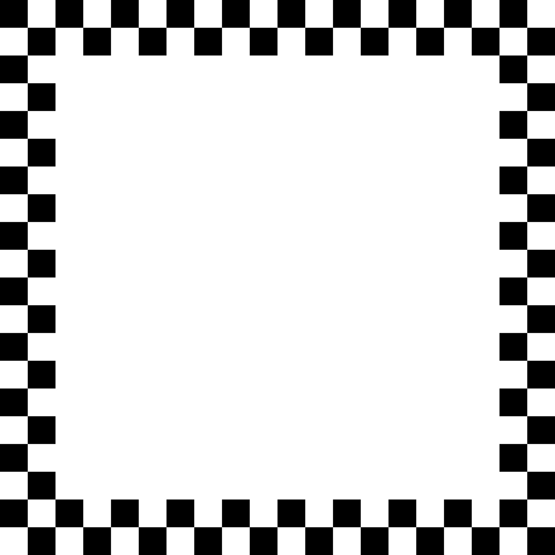 Checkers frame, border in line art style geometric seamless pattern ...