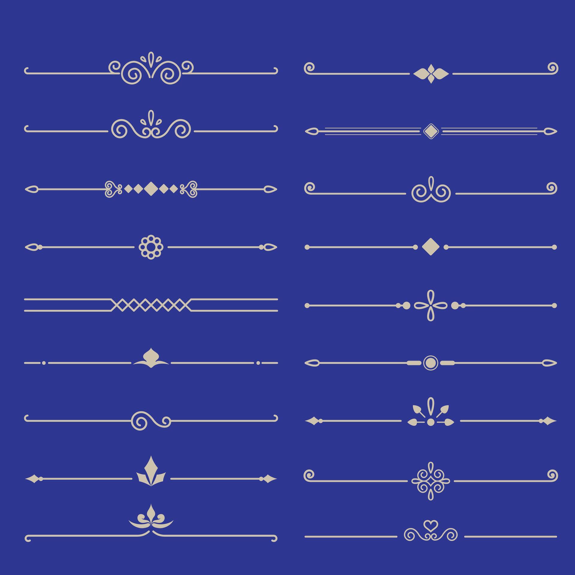 Abstract Vecto Text Frames With Black Thin Line Text Dividers Decorative Borders Luxury