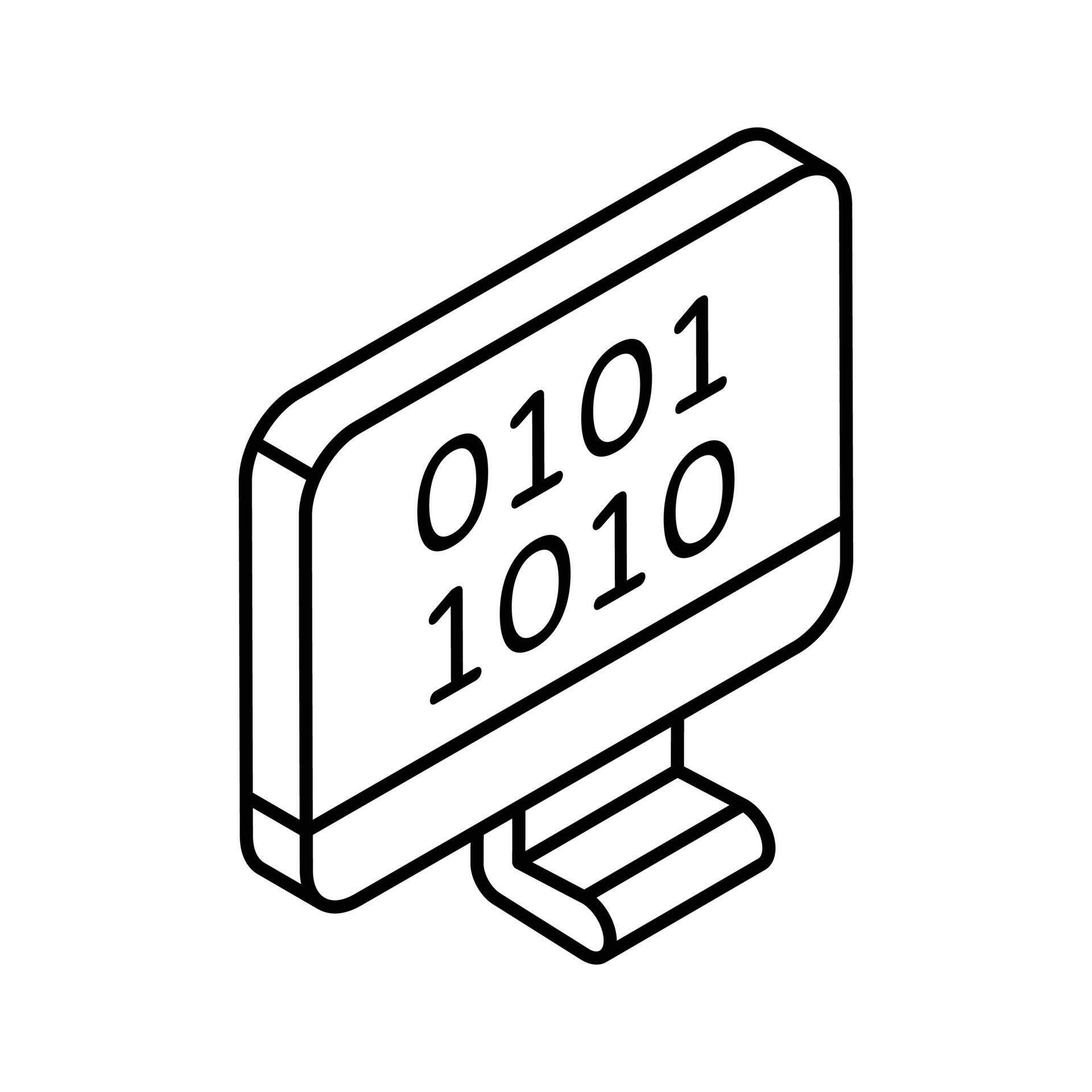 Premium isometric icon of binary coding in trendy style 43512233 Vector Art at Vecteezy