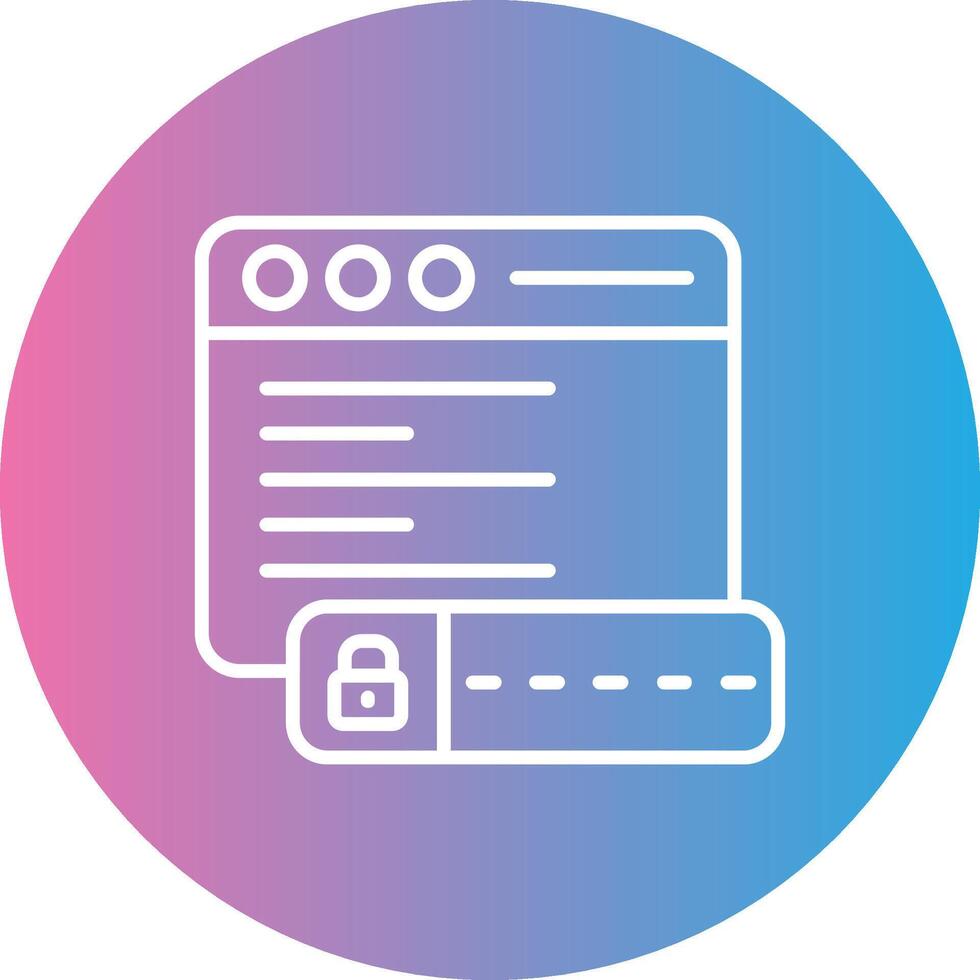 Password Line Gradient Circle Icon 43515963 Vector Art At Vecteezy