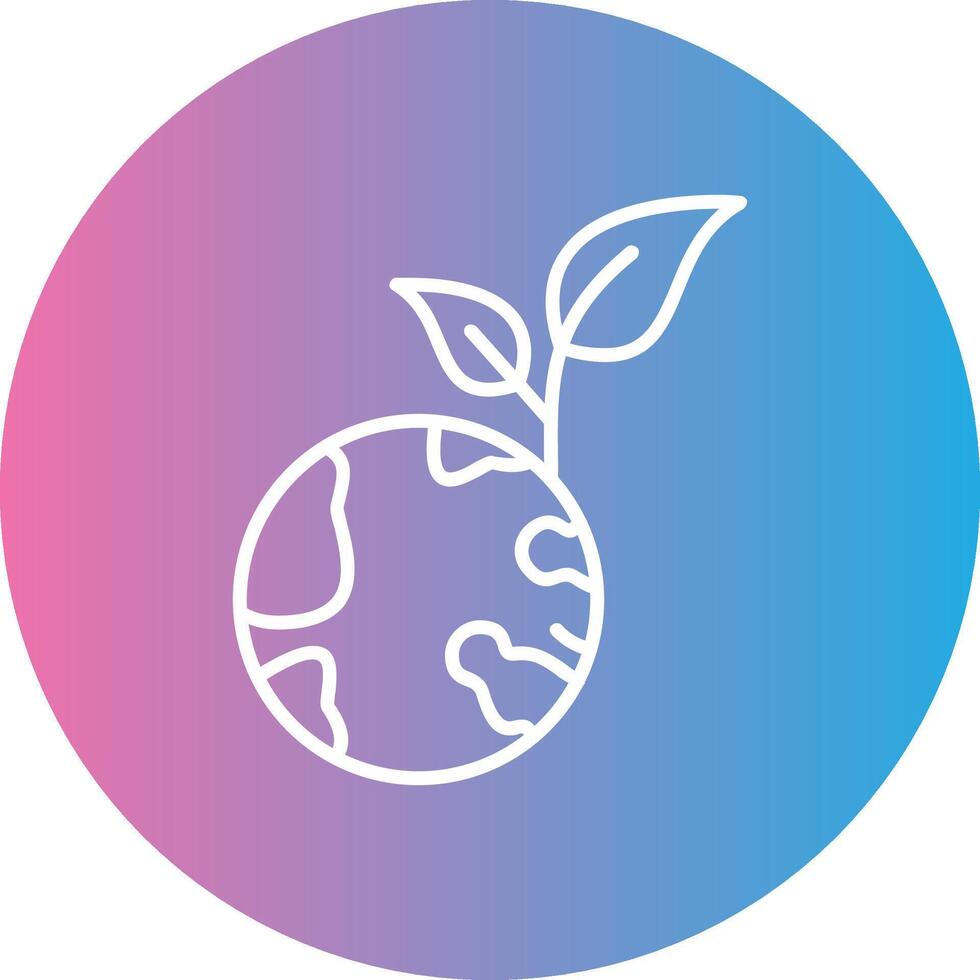 Save Planet Line Gradient Circle Icon 43516458 Vector Art at Vecteezy