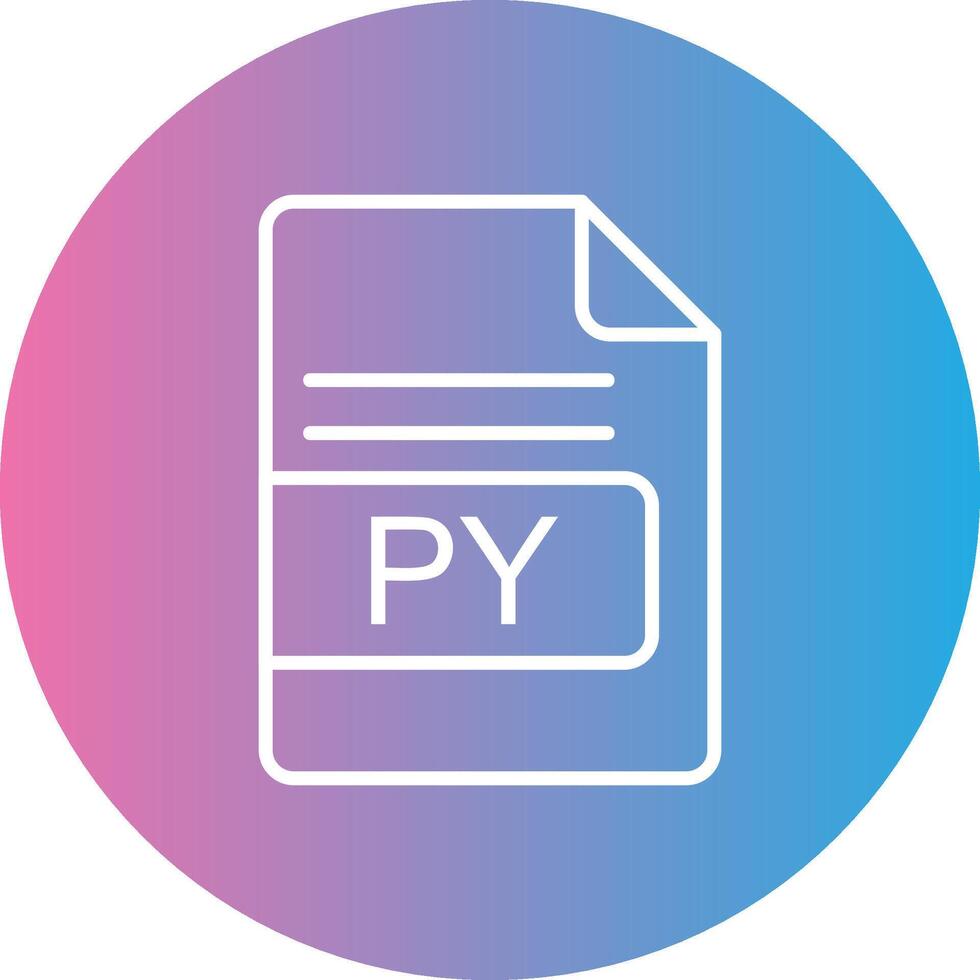 PY File Format Line Gradient Circle Icon 43518748 Vector Art at Vecteezy