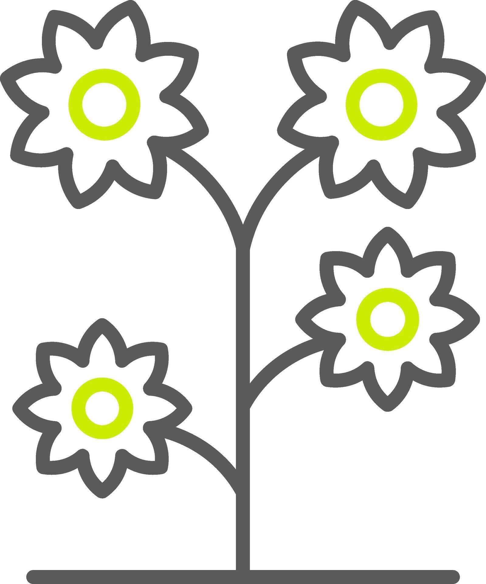 Flower Line Two Color Icon 43518786 Vector Art at Vecteezy