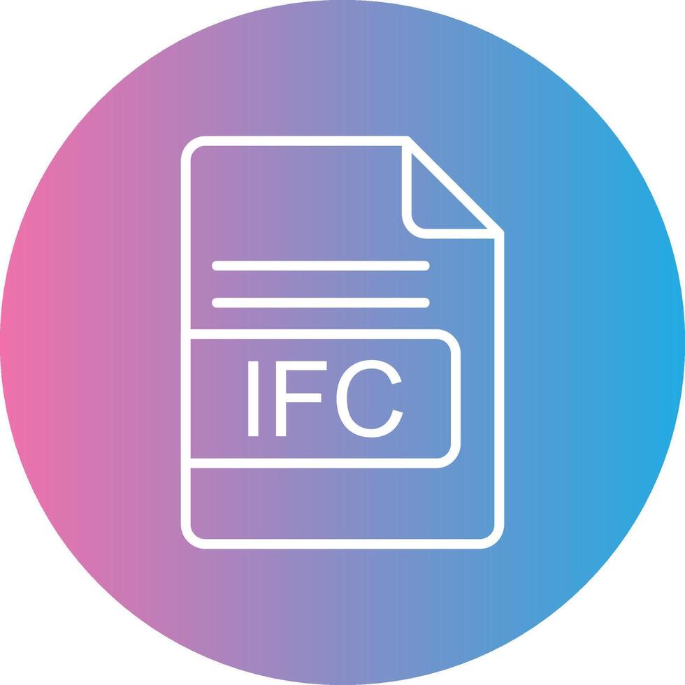 IFC File Format Line Gradient Circle Icon 43519937 Vector Art at Vecteezy