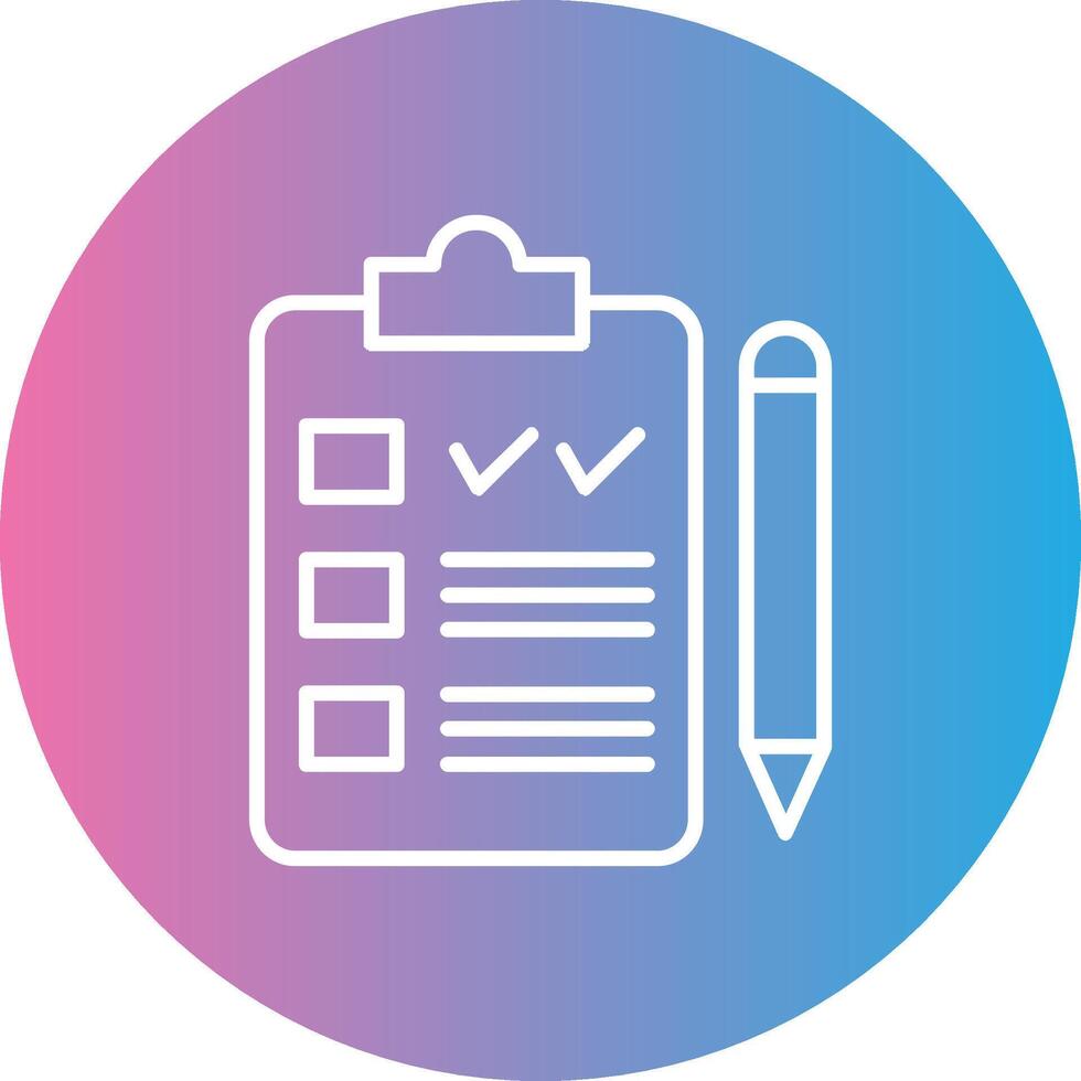 Checklist Line Gradient Circle Icon 43520106 Vector Art at Vecteezy