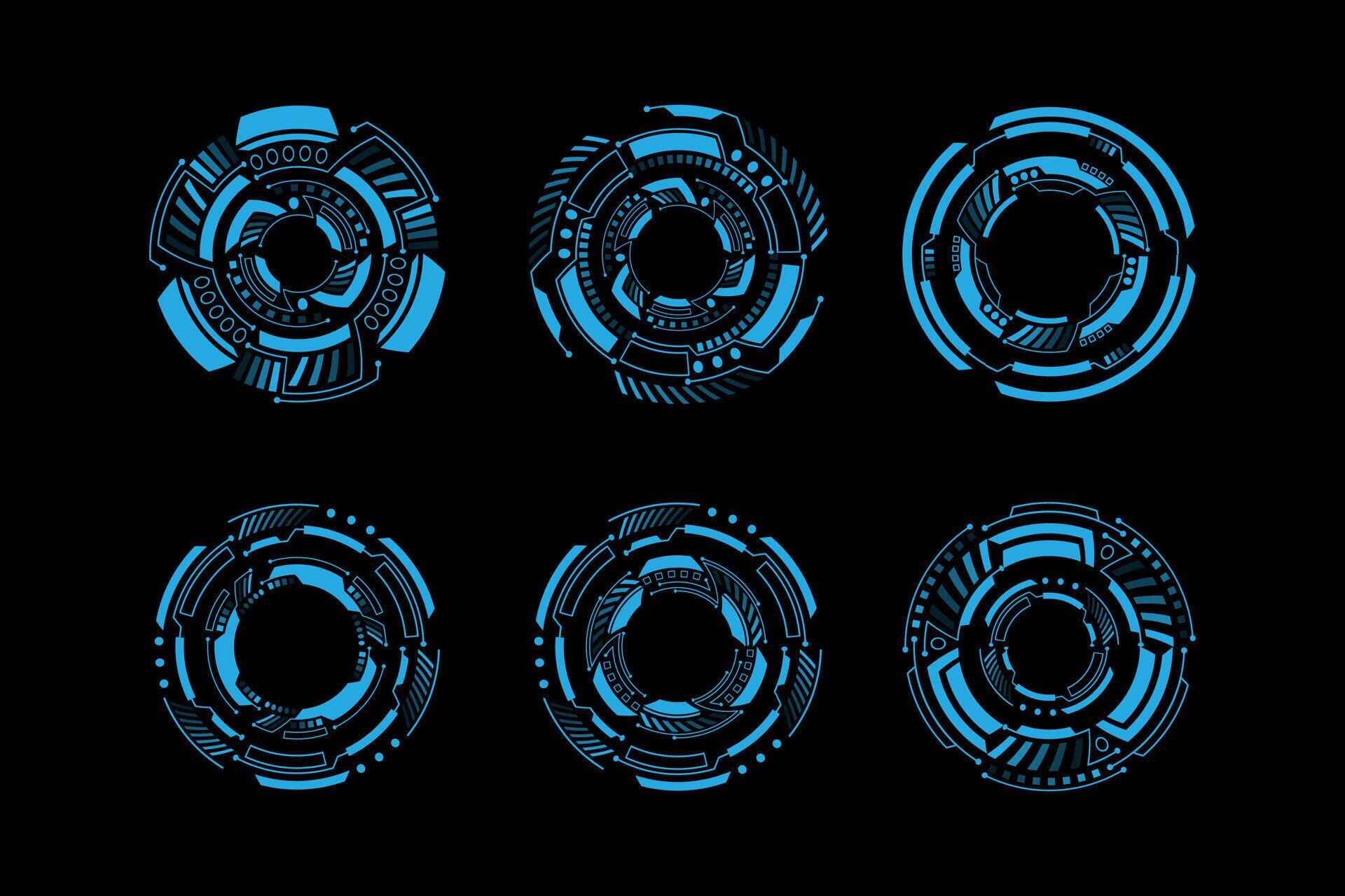Futuristic sci-fi display circular elements, HUD futuristic user interface 43524265 Vector Art ...