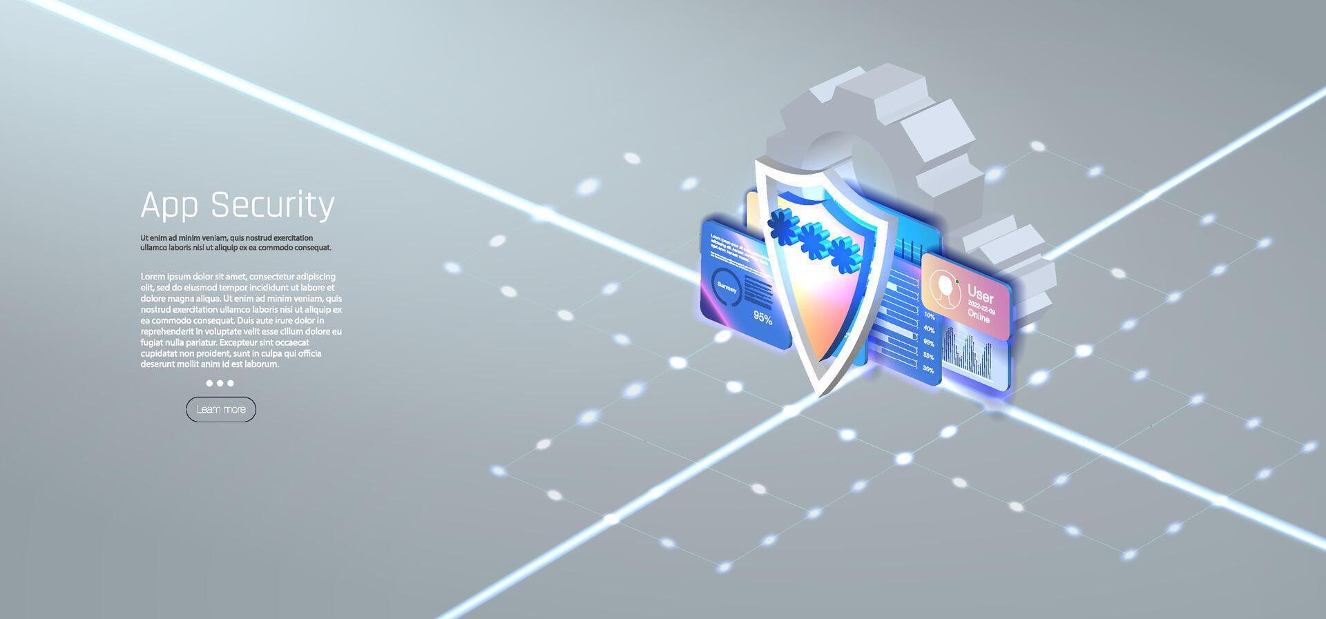 Cyber Security concept.Cybersecurity, antivirus, encryption, data protection. Software ...