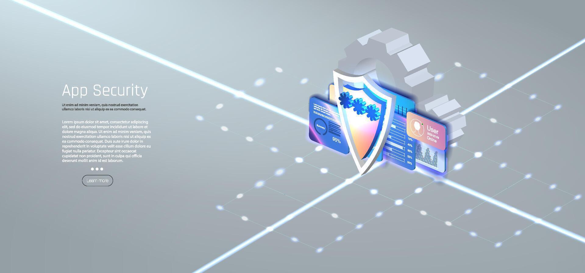 Cyber Security concept.Cybersecurity, antivirus, encryption, data protection. Software ...