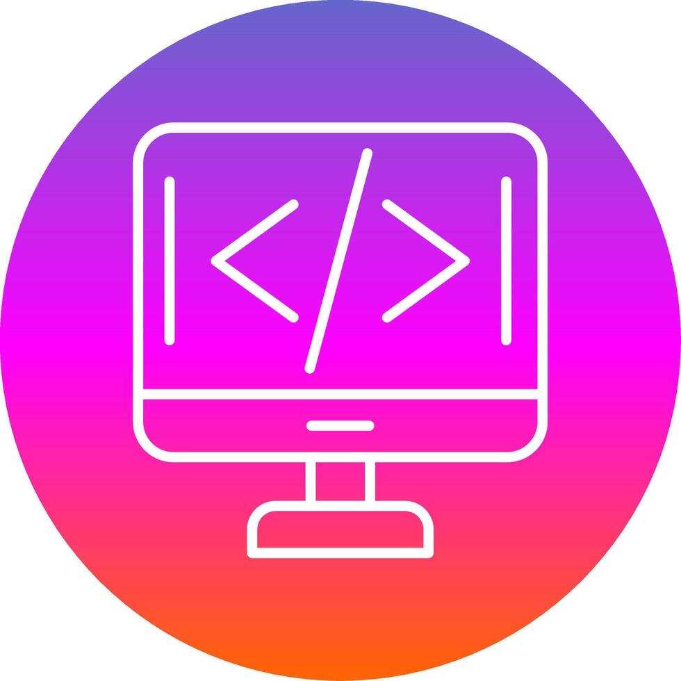 Programming Line Gradient Circle Icon 43536780 Vector Art at Vecteezy