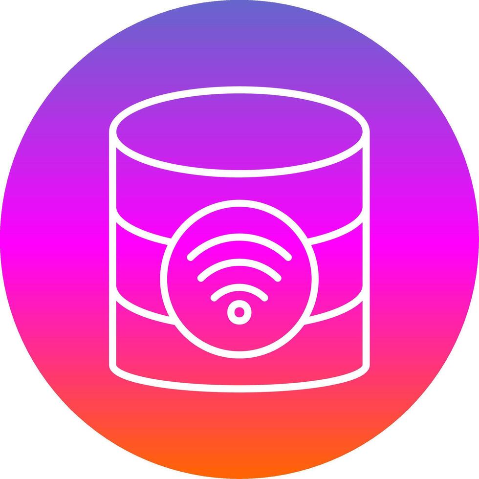 Wireless Database Line Gradient Circle Icon 43536811 Vector Art At Vecteezy