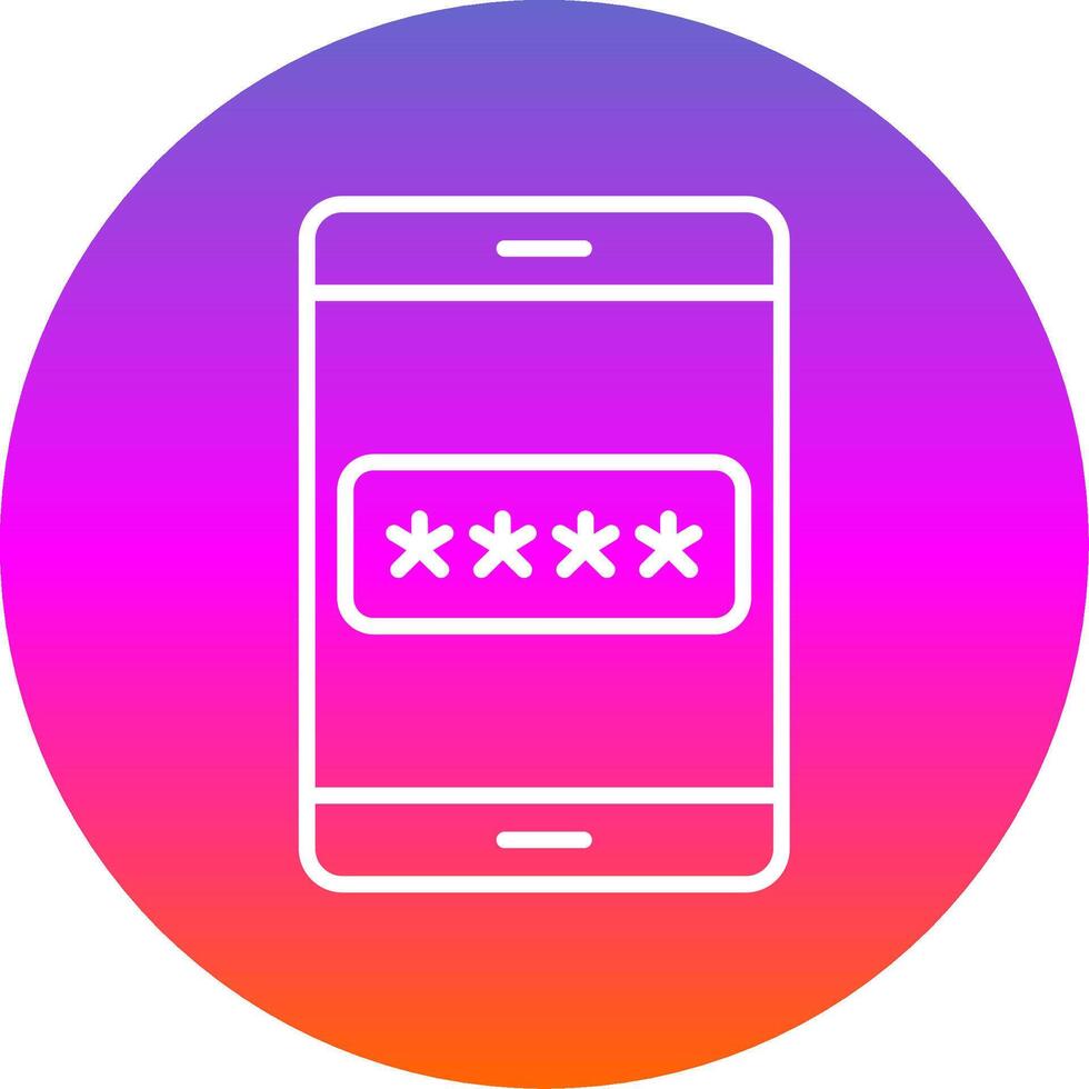 Password Line Gradient Circle Icon 43537157 Vector Art At Vecteezy
