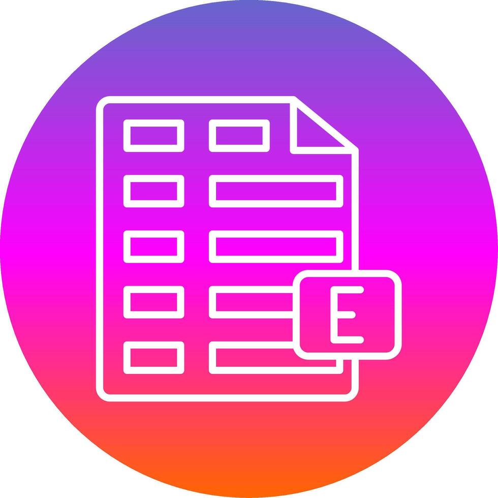 Excel Line Gradient Circle Icon 43538216 Vector Art at Vecteezy