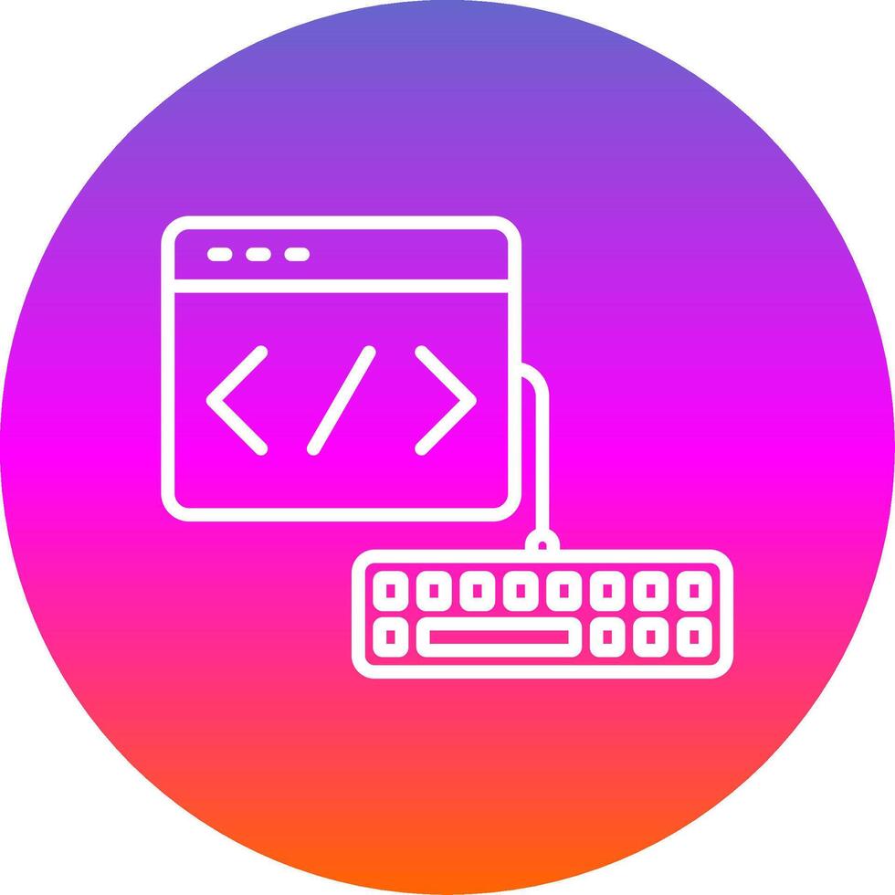 Web Development Line Gradient Circle Icon 43538396 Vector Art at Vecteezy