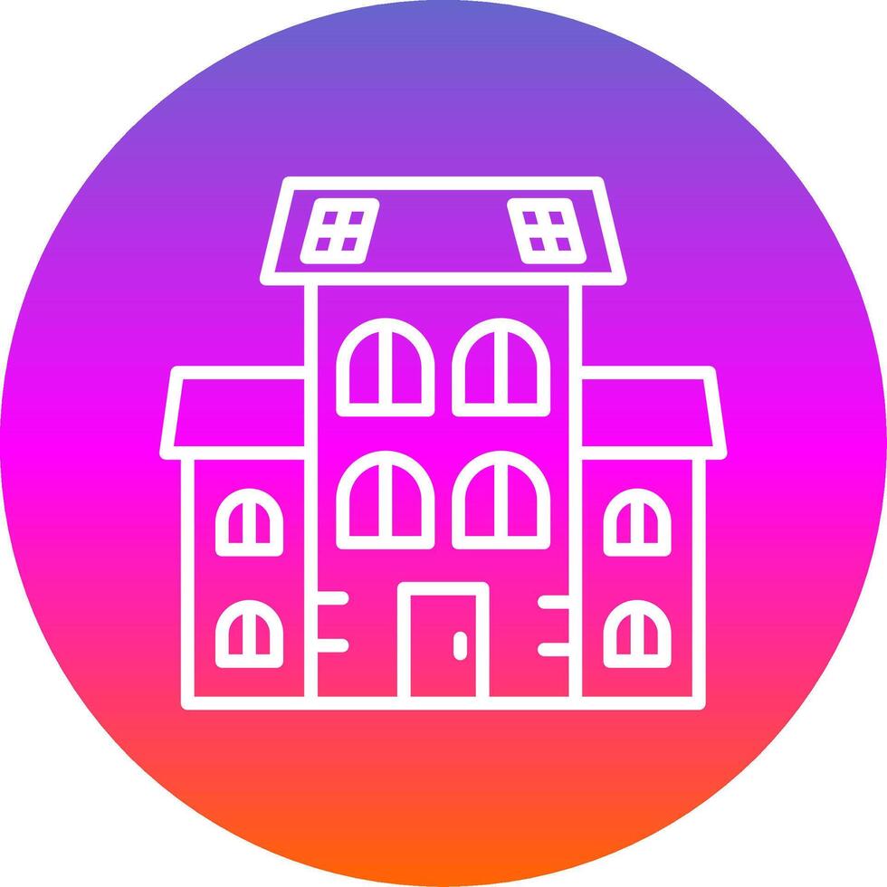 Building Line Gradient Circle Icon 43538568 Vector Art at Vecteezy