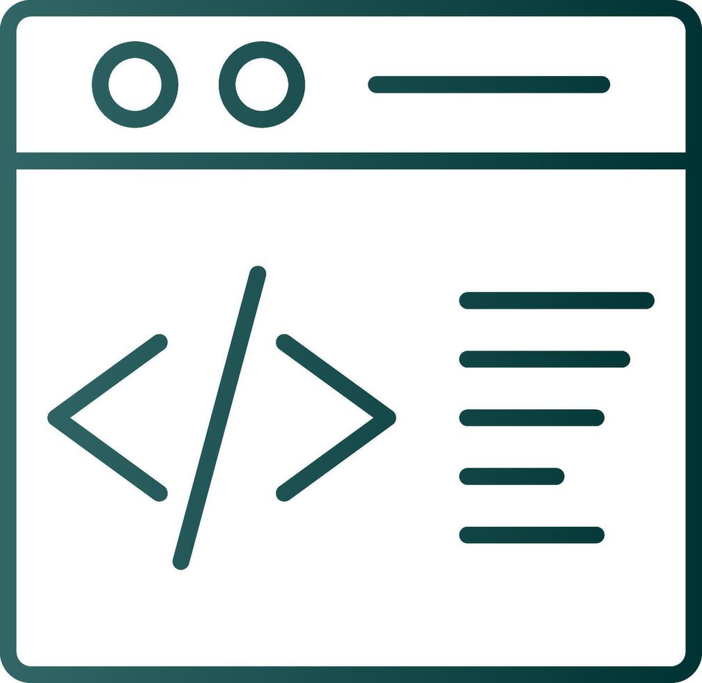 Website Codes Line Gradient Icon 43539880 Vector Art at Vecteezy