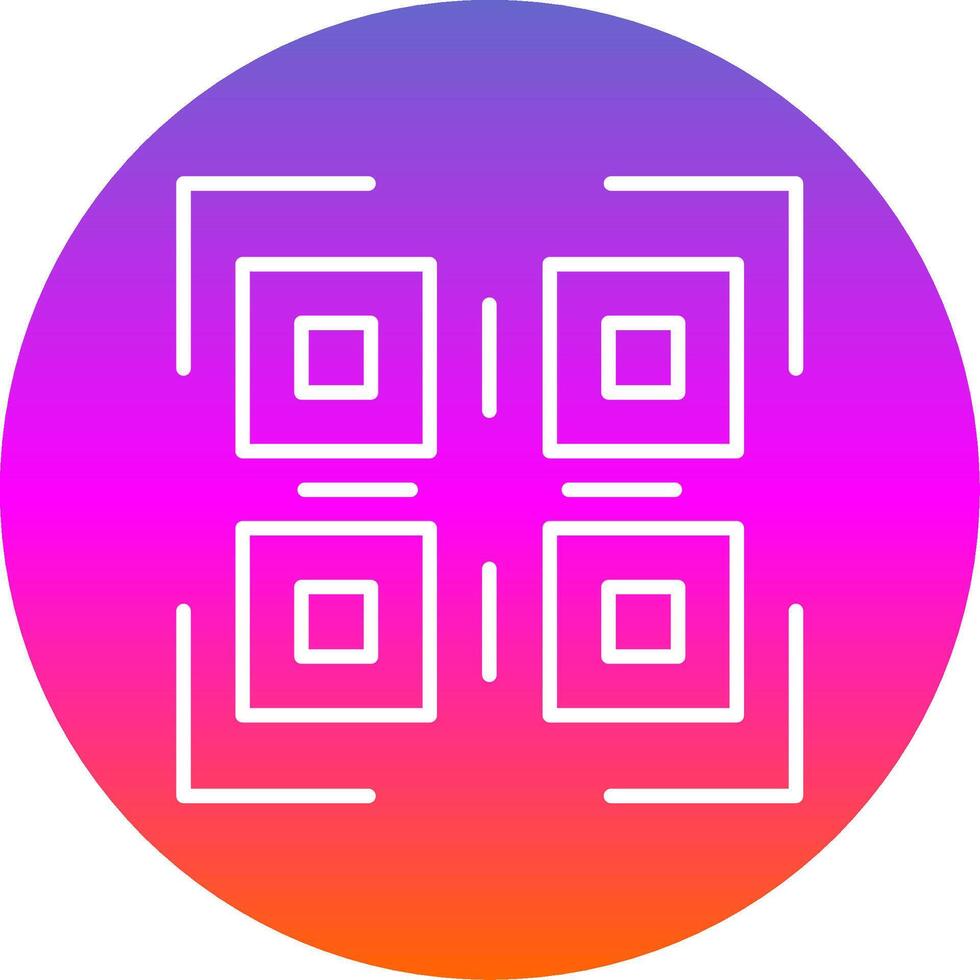 Qr Code Line Gradient Circle Icon 43539985 Vector Art at Vecteezy
