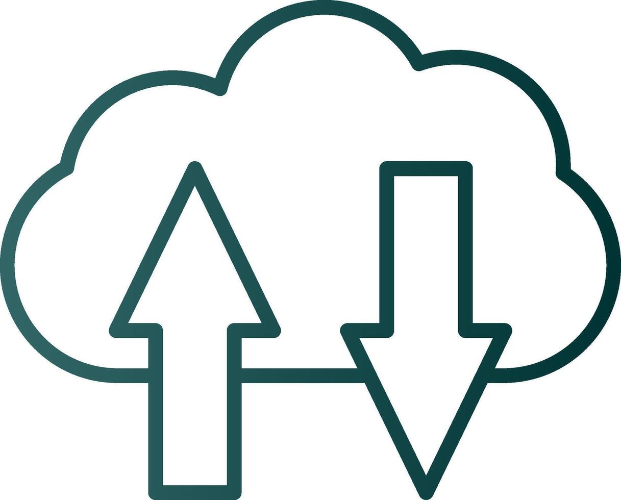 Cloud Computing Line Gradient Icon 43540036 Vector Art At Vecteezy