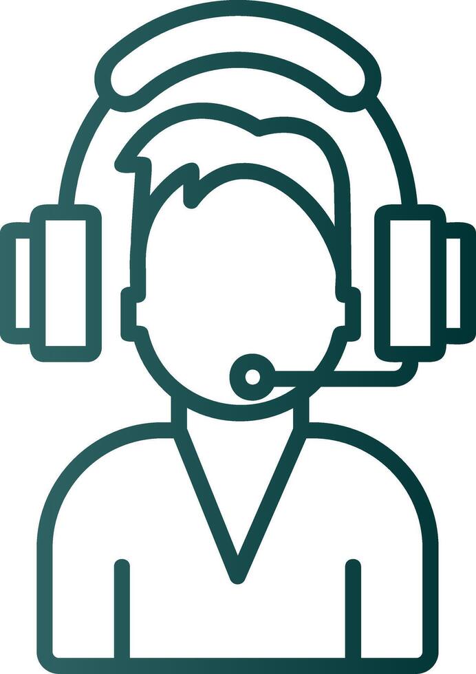 Support Admin Line Gradient Icon 43540125 Vector Art at Vecteezy