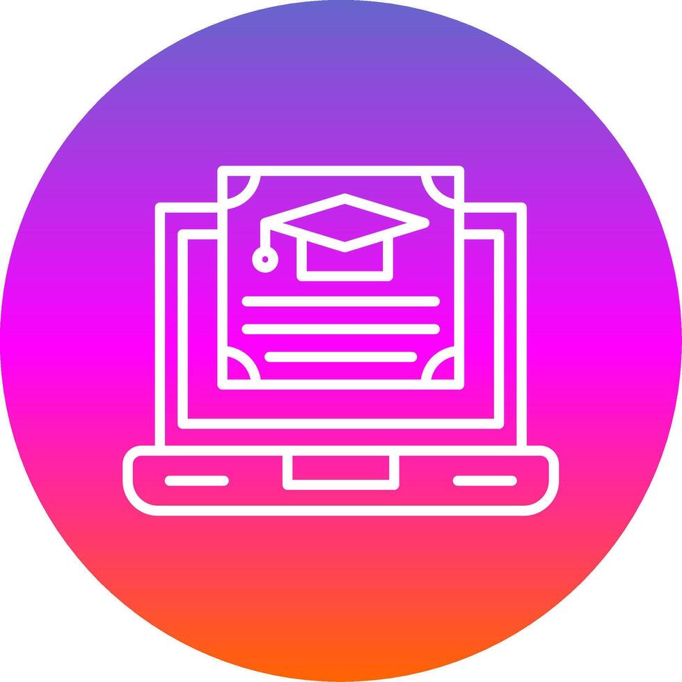 OnLine Gradient Circle Certificate Line Gradient Circle Icon 43540159 ...
