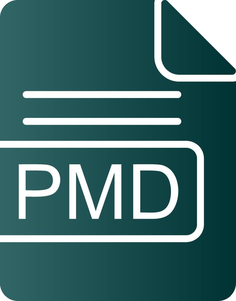 PMD File Format Glyph Gradient Icon 43541157 Vector Art at Vecteezy