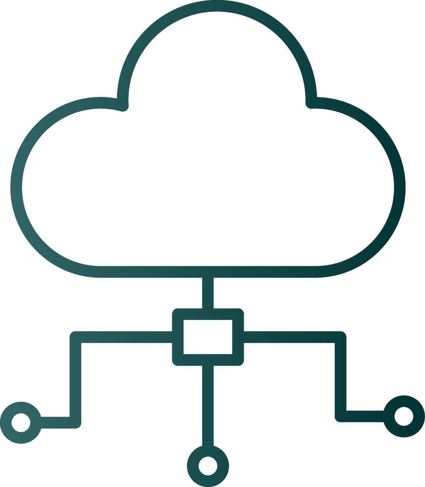 Cloud Computing Line Gradient Icon 43541260 Vector Art at Vecteezy