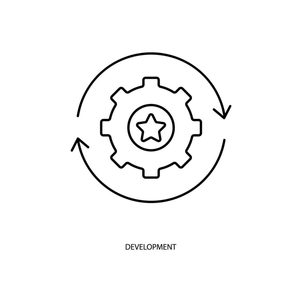 development concept line icon. Simple element illustration. development ...