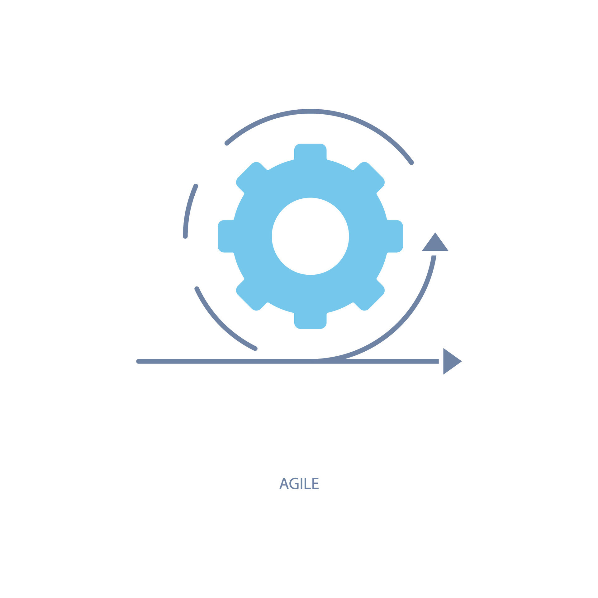 agile concept line icon. Simple element illustration. agile concept outline symbol design ...