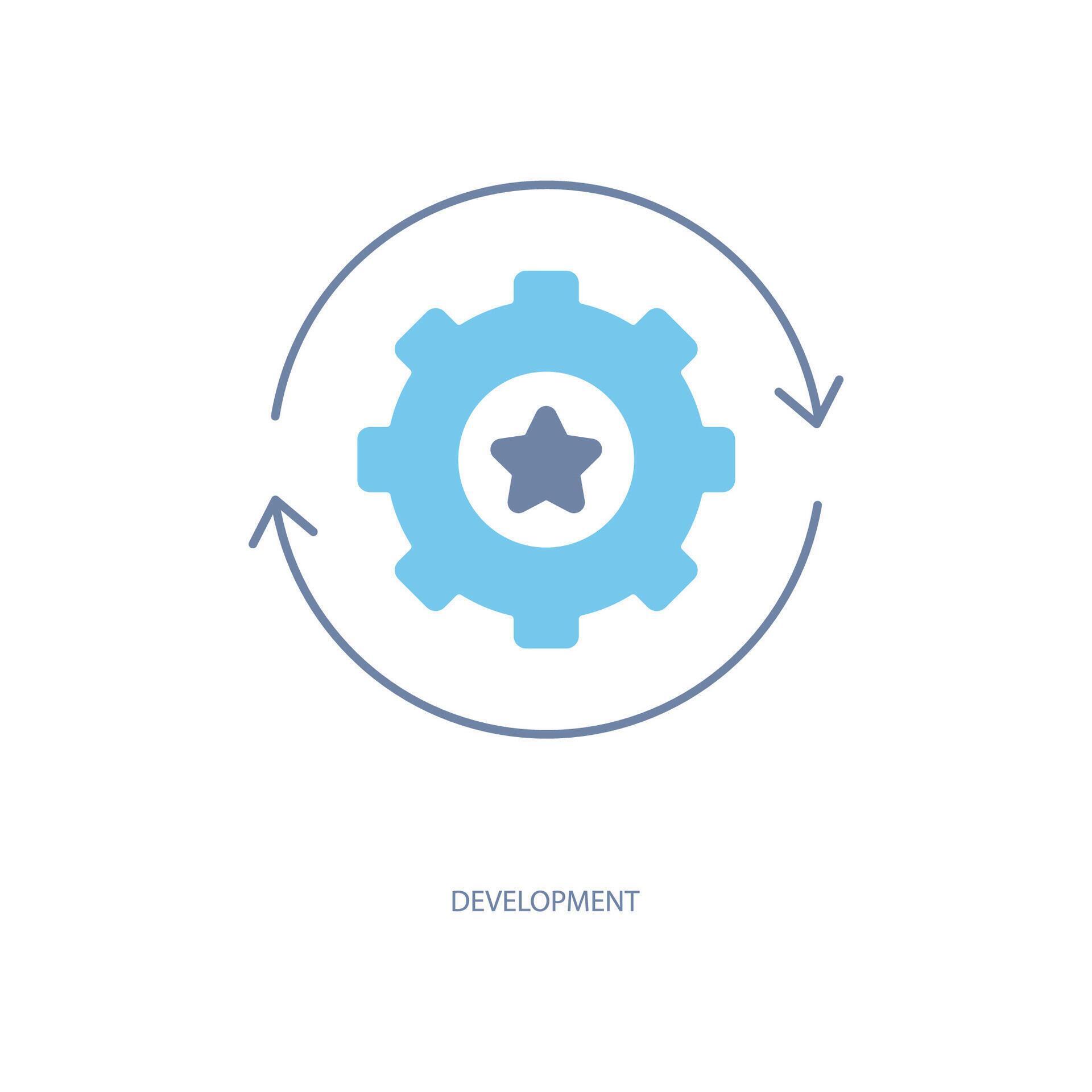 development concept line icon. Simple element illustration. development ...