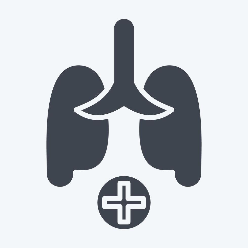 Icono Neumología 2 Relacionado A Médico Especialidades Símbolo Glifo