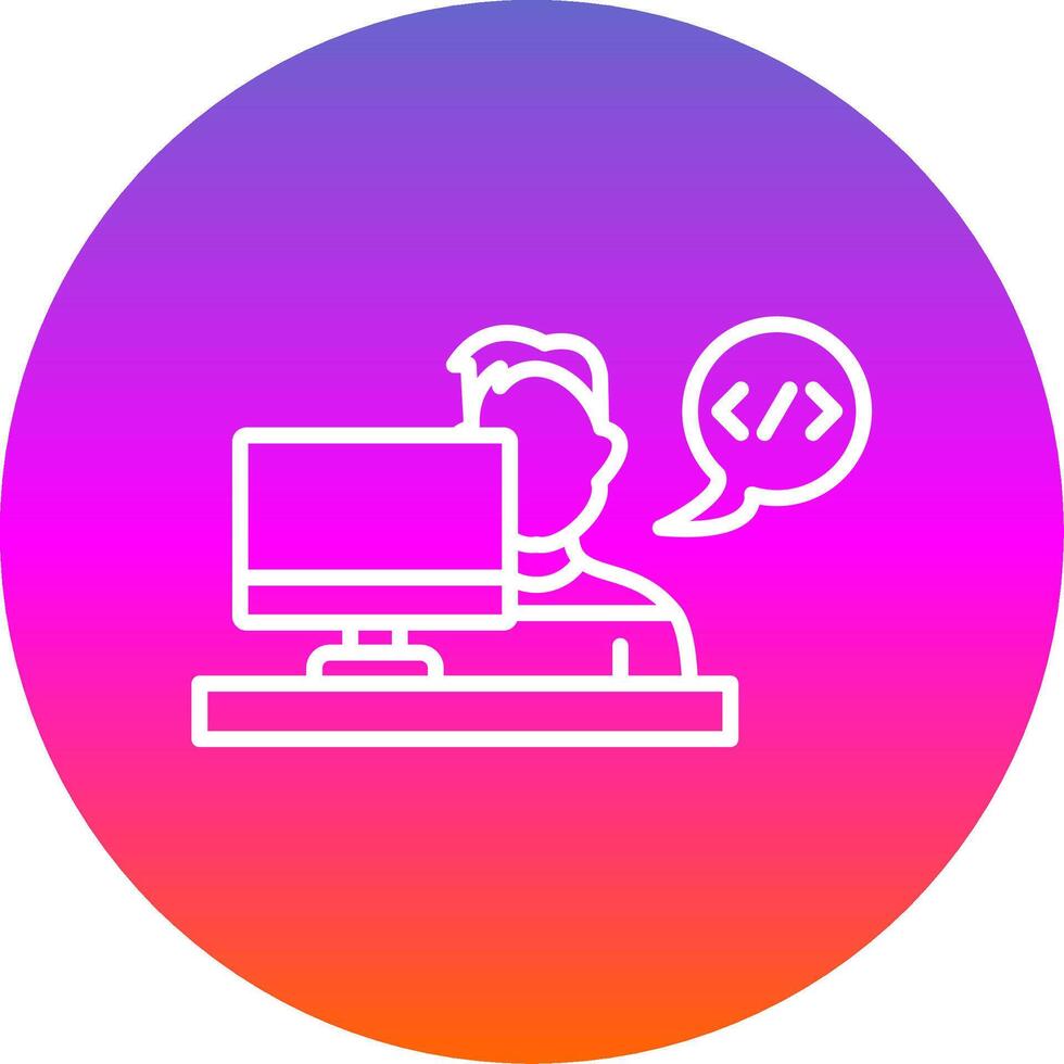 Developer Line Gradient Circle Icon 43554000 Vector Art at Vecteezy